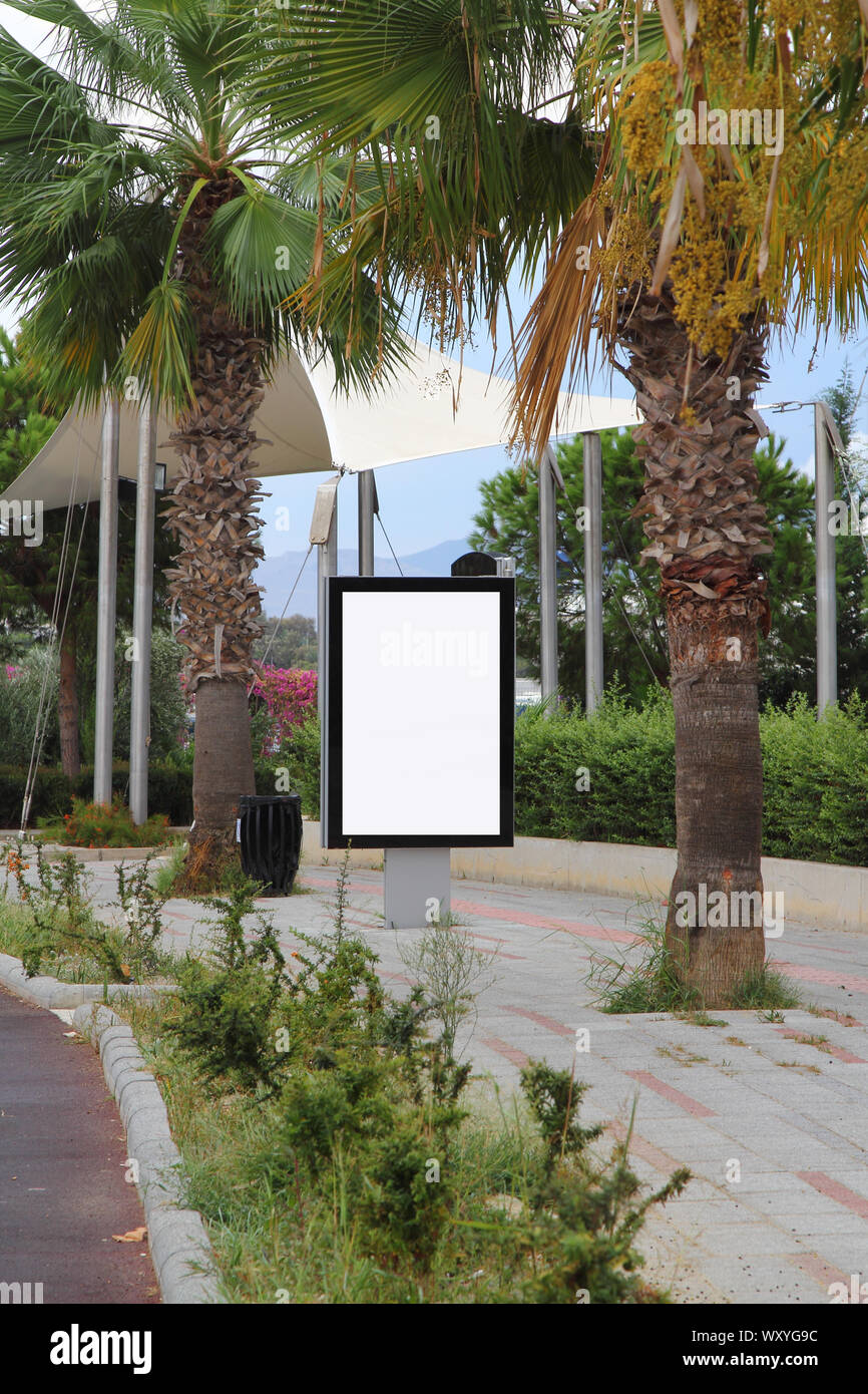 Billboard with white space for streets advertising Blank advertising ...