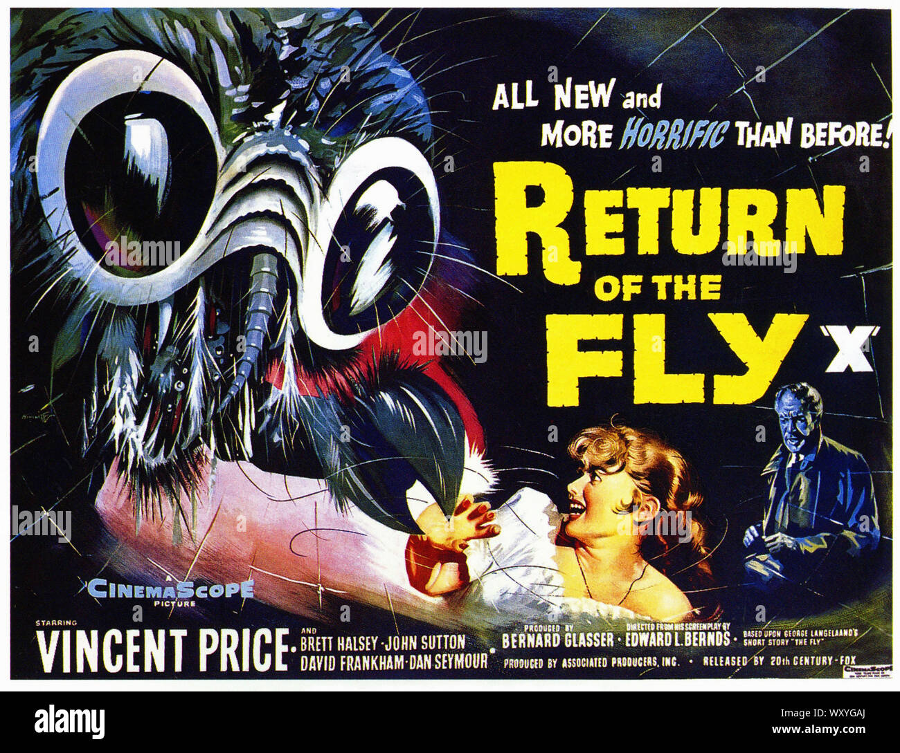 Return of the Fly - Vintage Movie Poster Stock Photo - Alamy