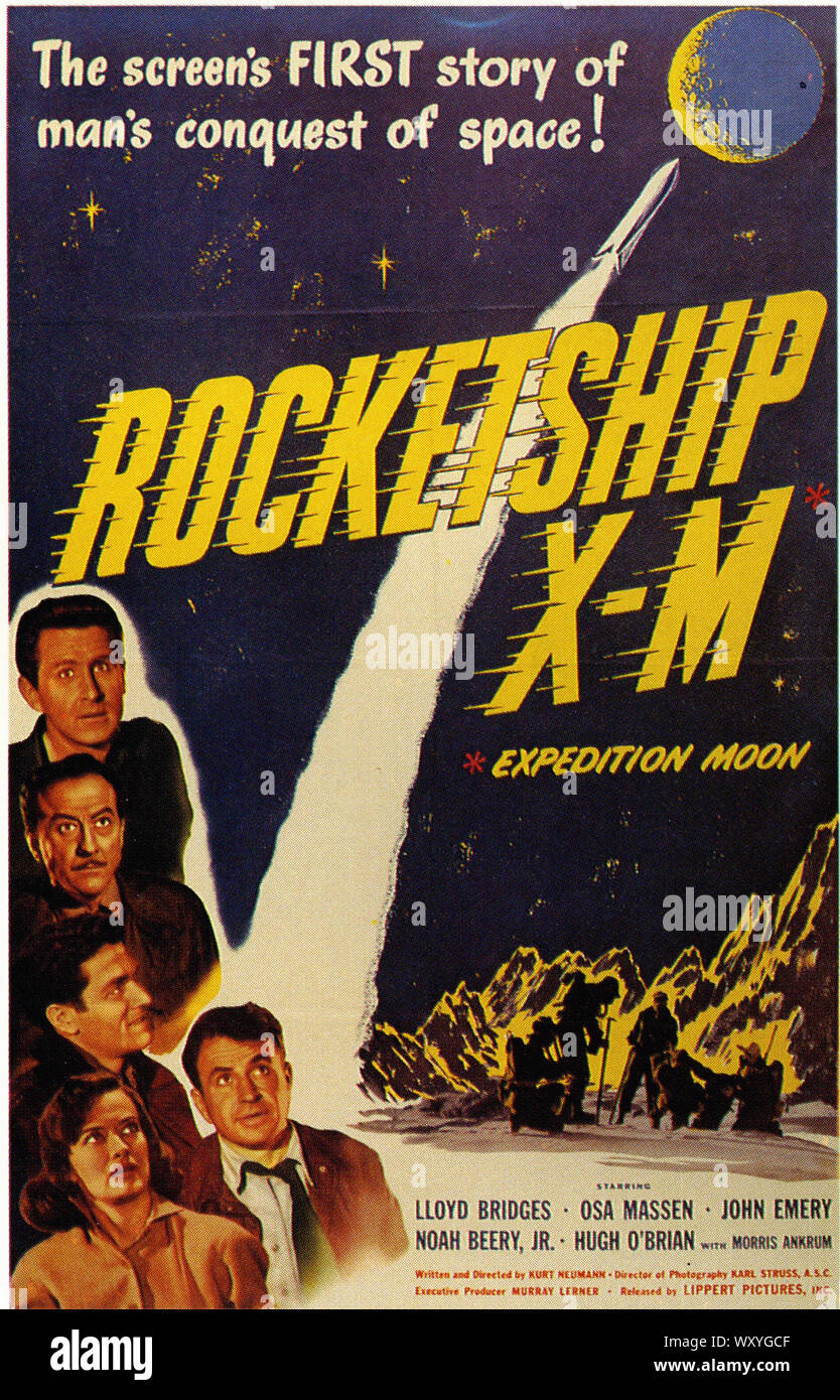Rocket X M 1950 - Vintage Movie Poster Stock Photo - Alamy