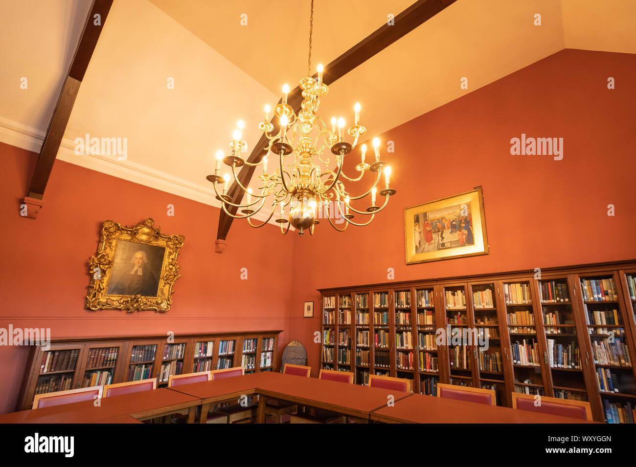 The Daniel Wray room in the library at Charterhouse School, Surrey, UK ...