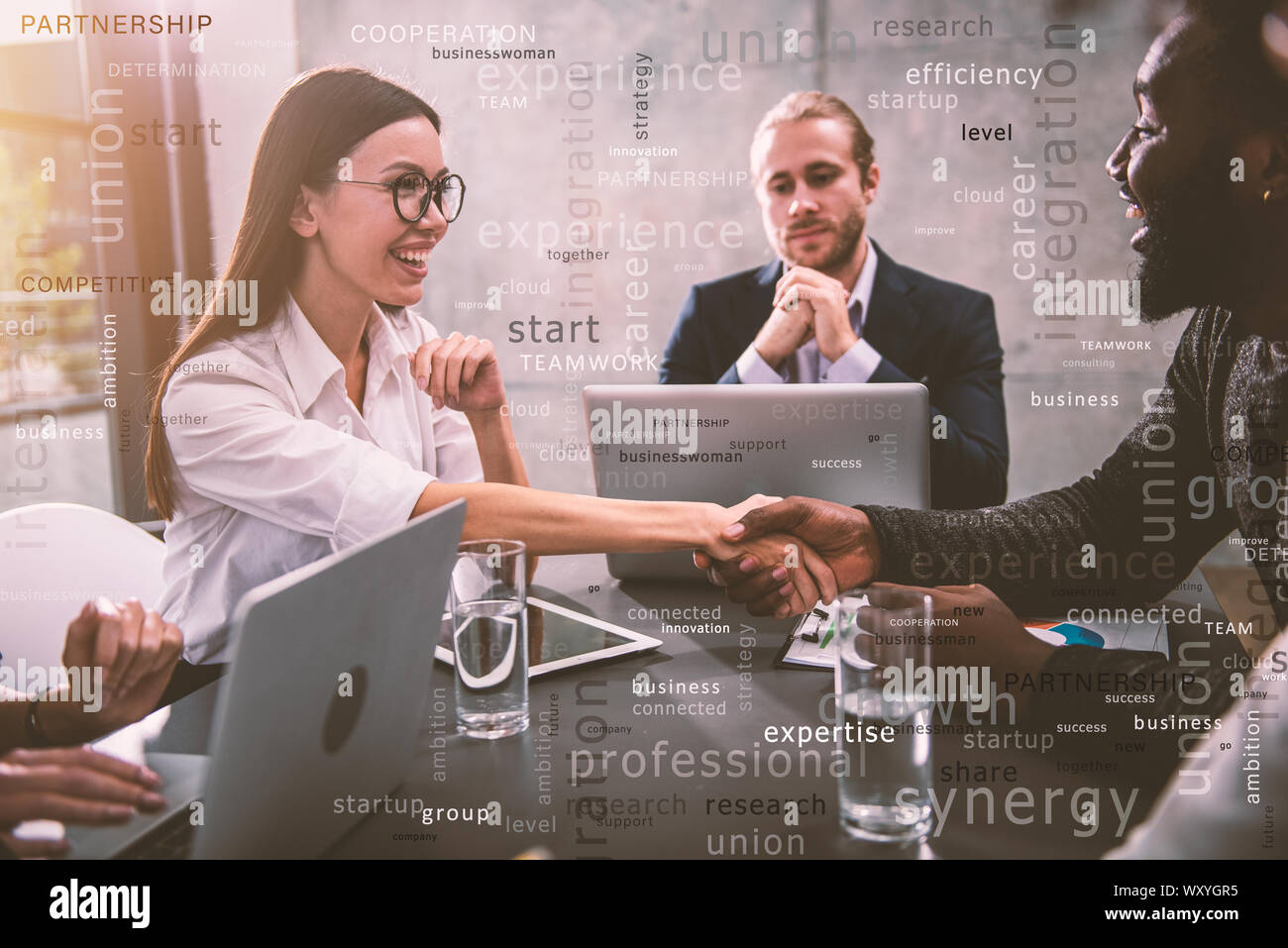 Team of people work together. concept of teamwork and partnership. Most ...