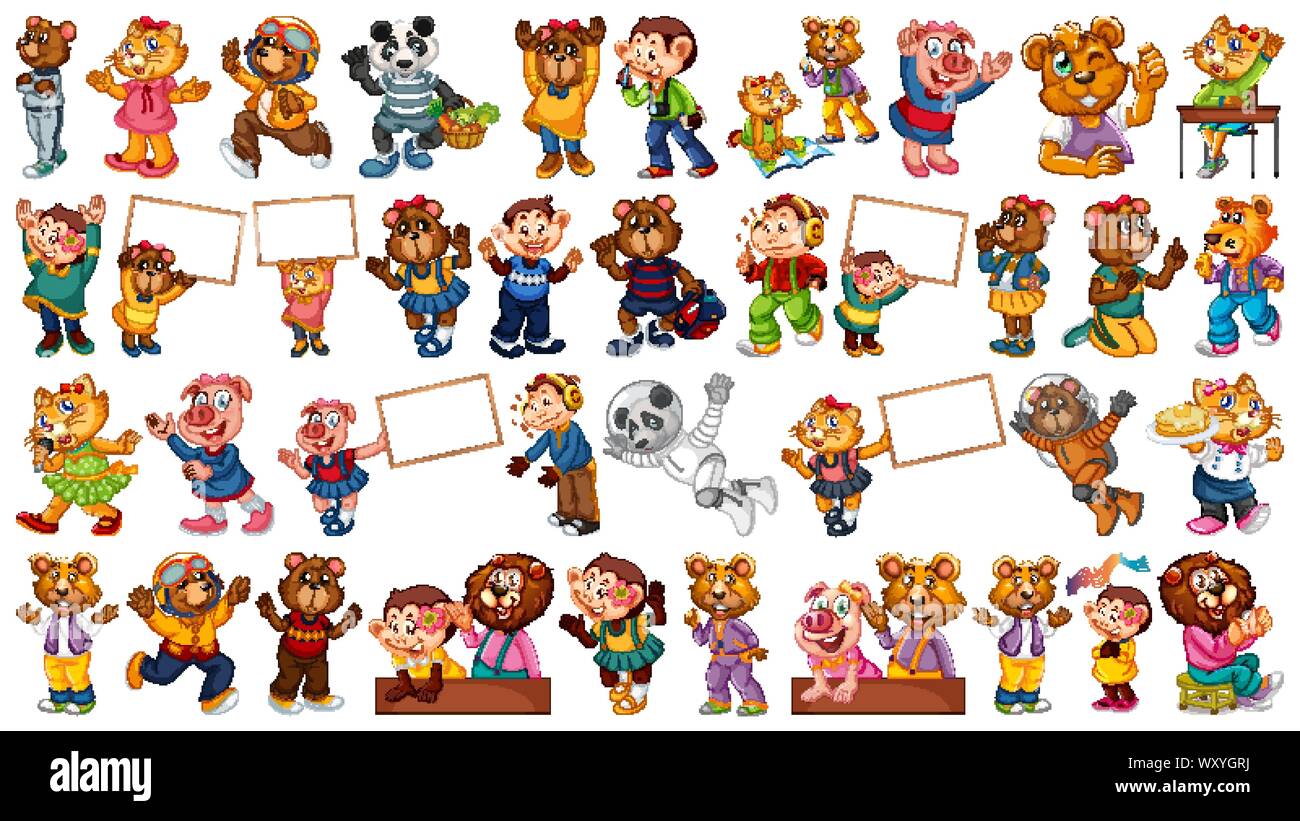 Human like animals Stock Vector Images - Alamy