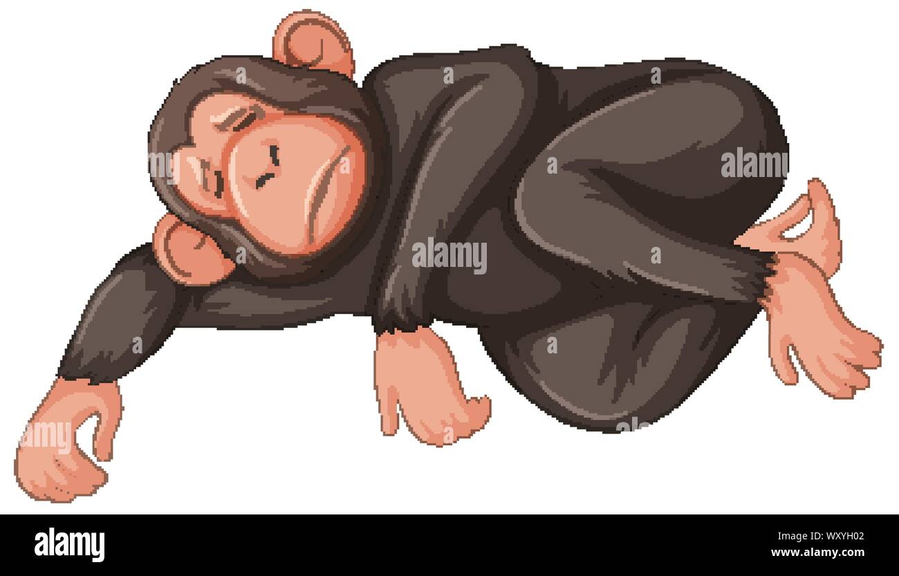 Sick monkey on white background illustration Stock Vector Image & Art ...
