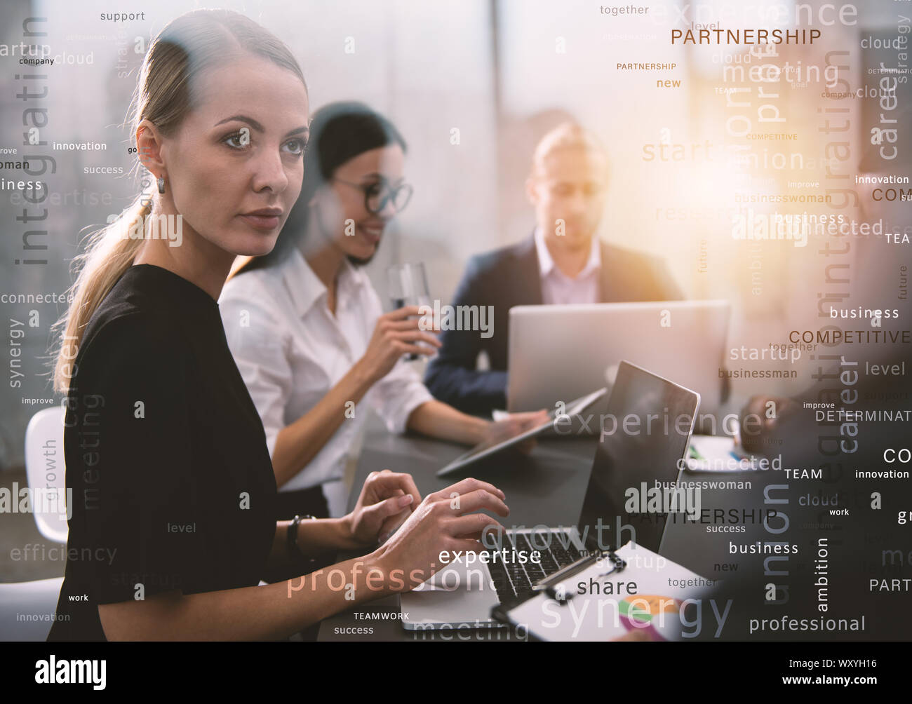 Team of people work together. concept of teamwork and partnership. Most ...