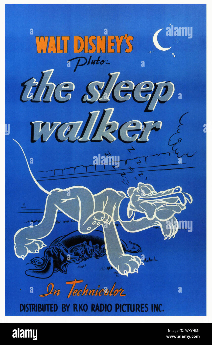 The Sleepwalker Walt Disney - Vintage Movie Poster Stock Photo - Alamy