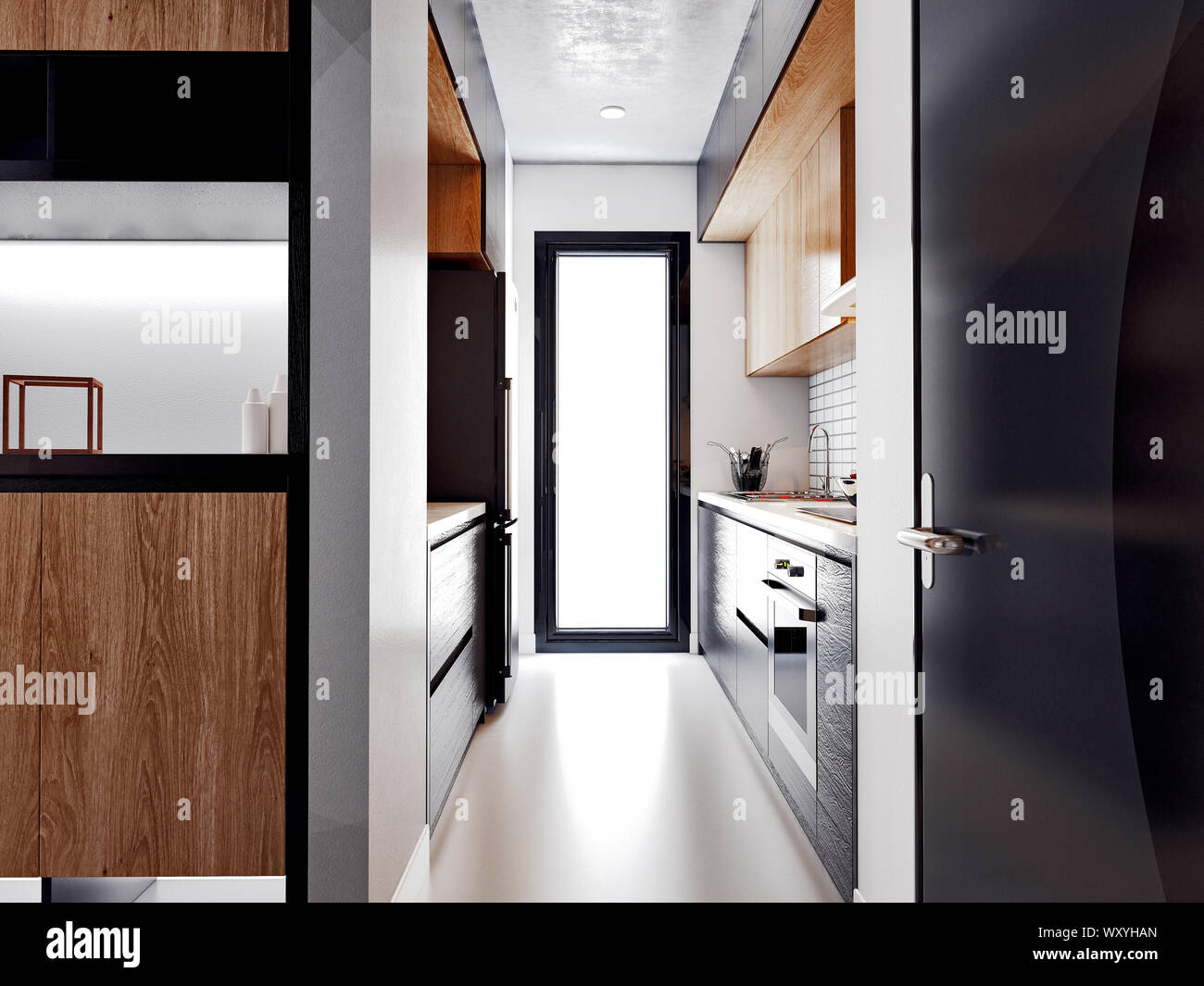 3d render home interior Stock Photo - Alamy