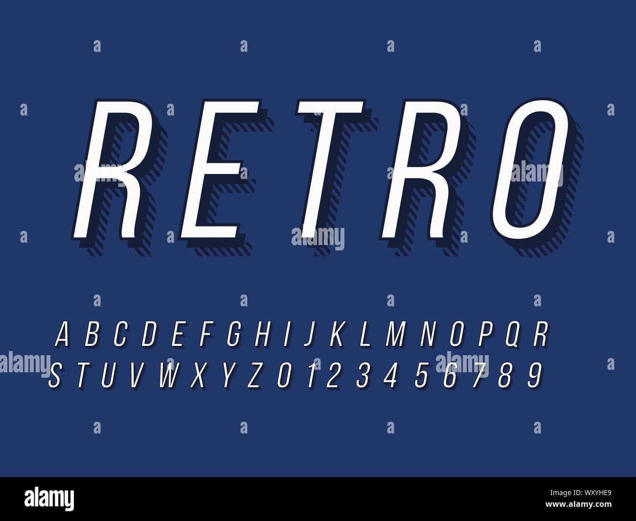 Retro color font and alphabet. Stock vector Stock Vector Image & Art ...