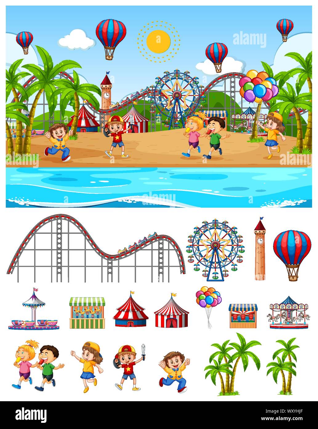 Kids funfair ride Cut Out Stock Images & Pictures - Alamy