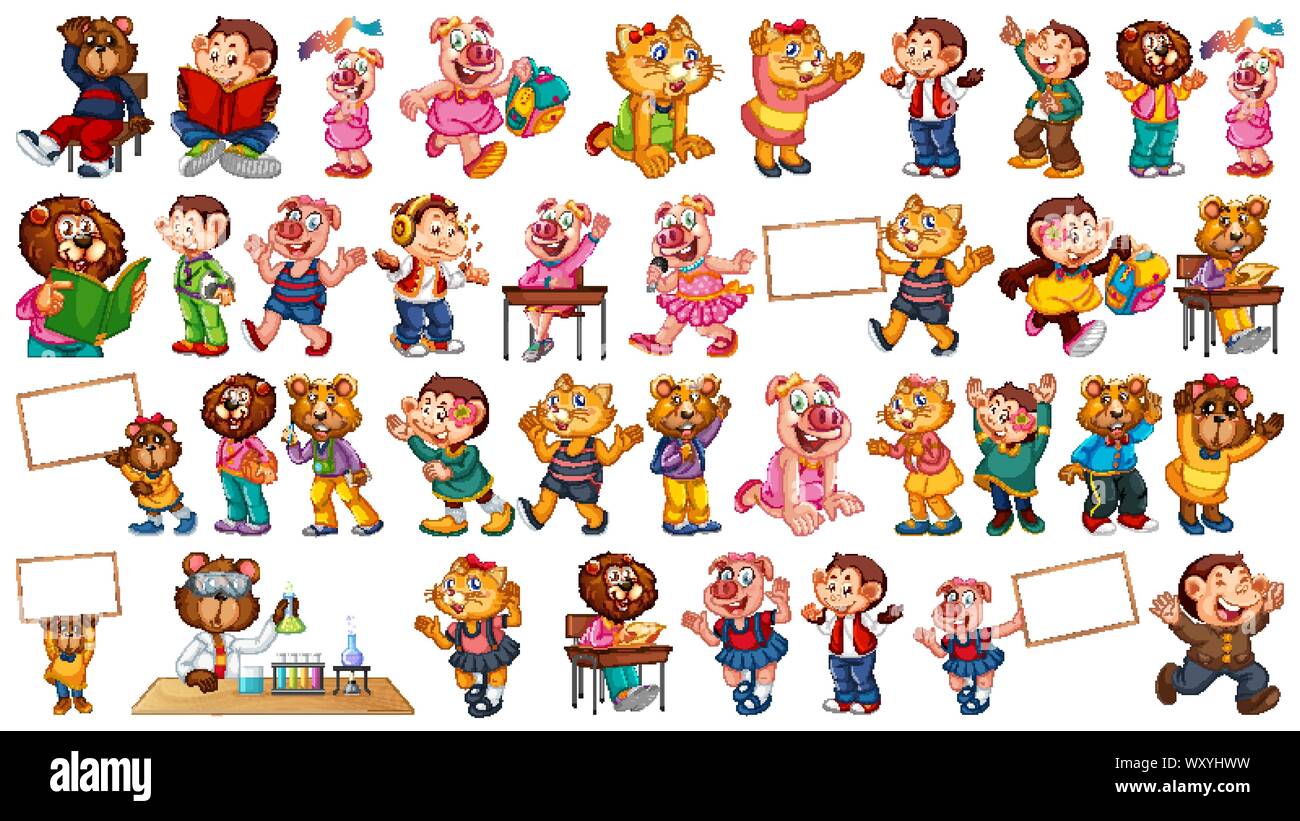 Human like animals Stock Vector Images - Alamy