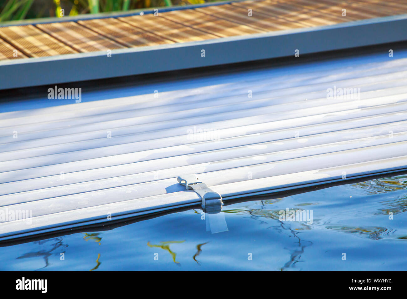 Retractable pool cover hi-res stock photography and images - Alamy