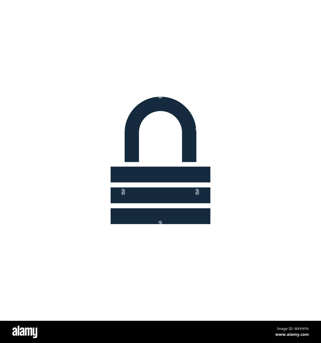 lock icon. Simple element illustration. lock symbol design template ...