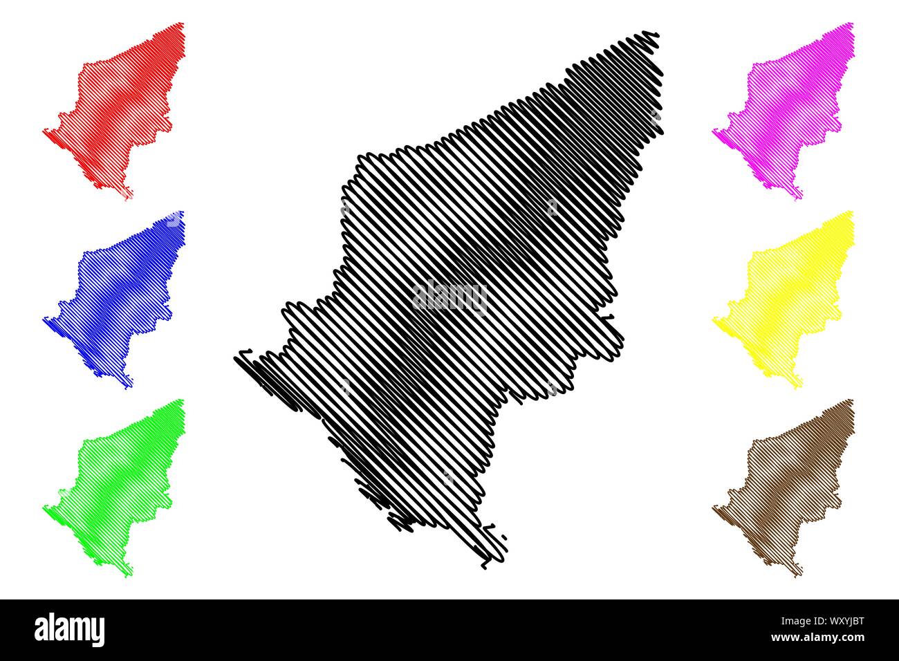 Somogy County (Hungary, Hungarian counties) map vector illustration ...