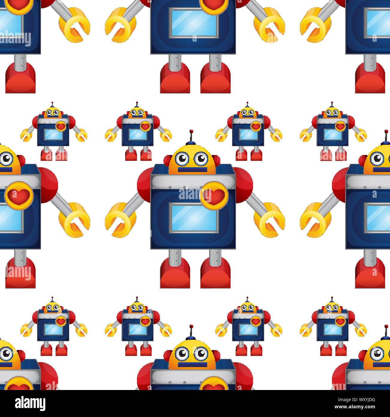 Robot repeat pattern Stock Vector Images - Alamy