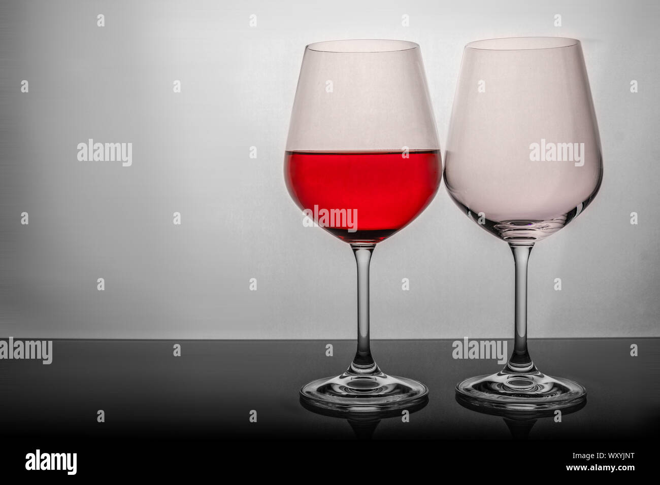 Two glasses one white hi-res stock photography and images - Alamy