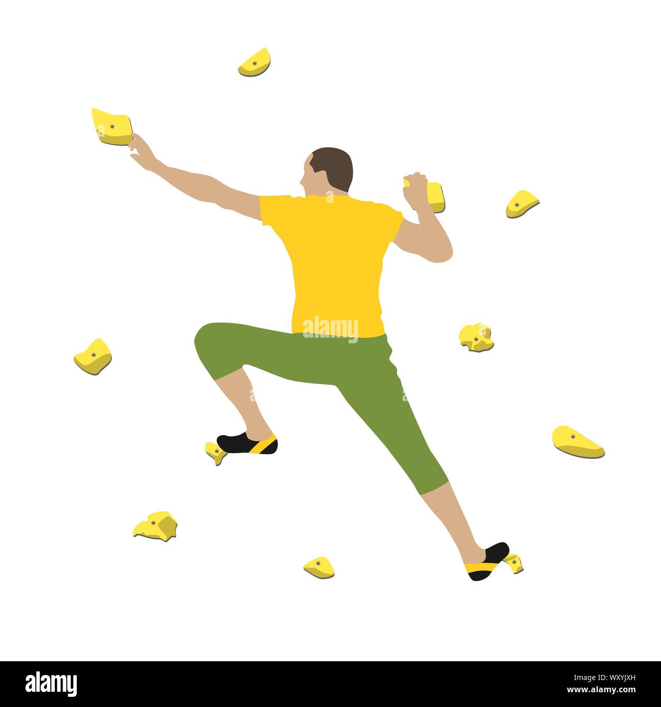 Climbing holds Cut Out Stock Images & Pictures - Alamy