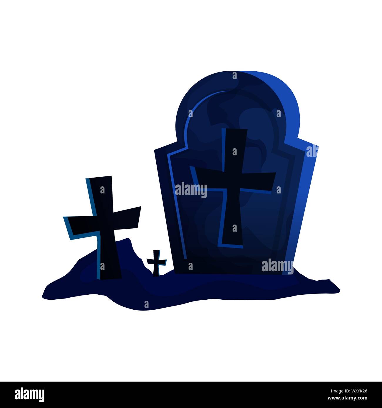 halloween tomb with crosses icon Stock Vector Image & Art - Alamy