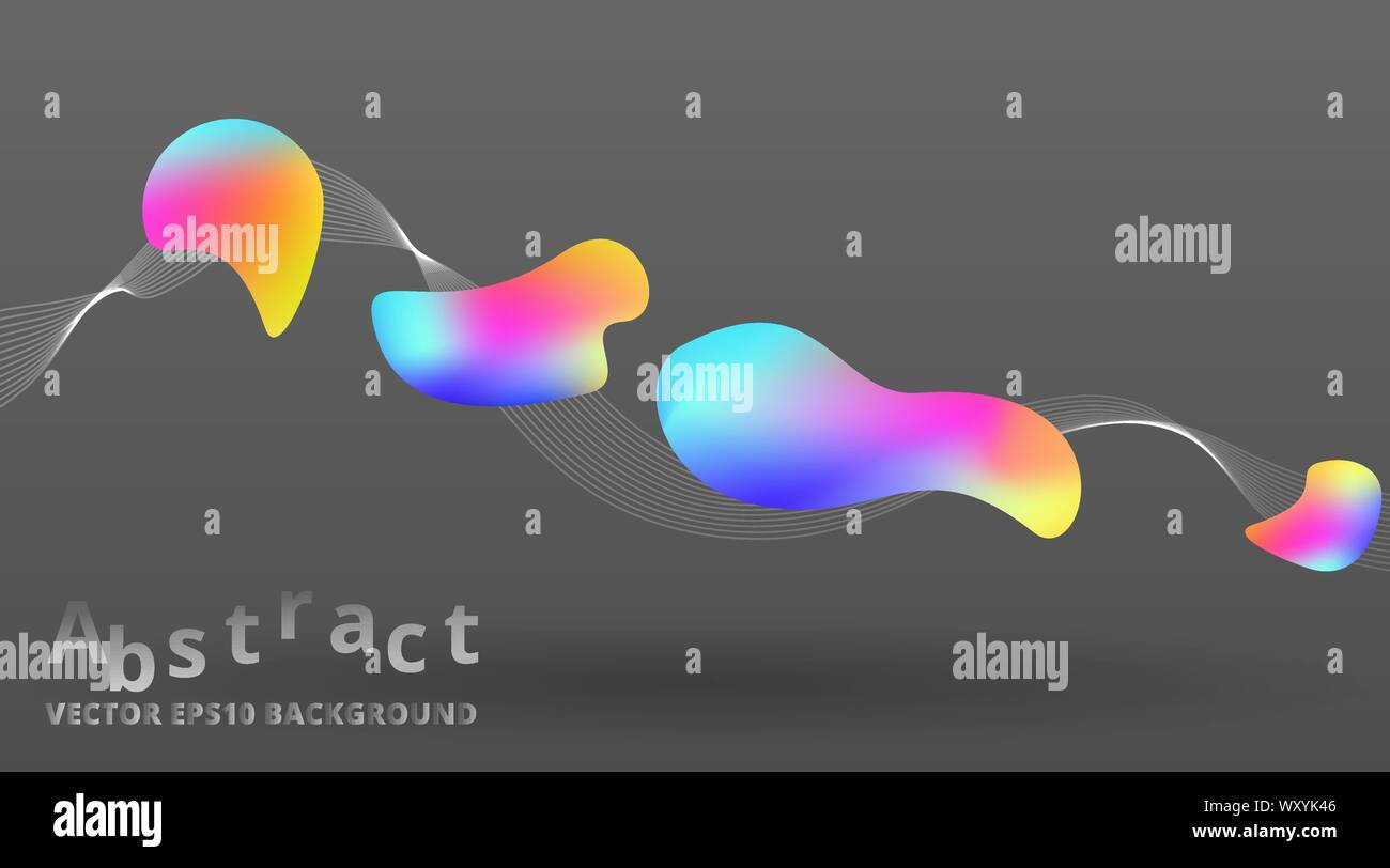 Futuristic fluid and liquid poster design, creative colorful concept ...