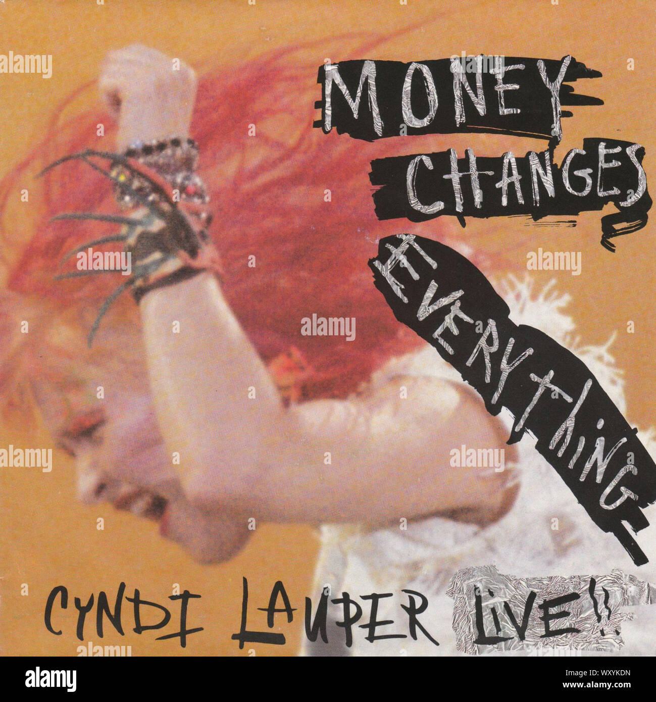 Cyndi Lauper Money Changes Everything Vintage 7 inches record cover Stock Photo Alamy