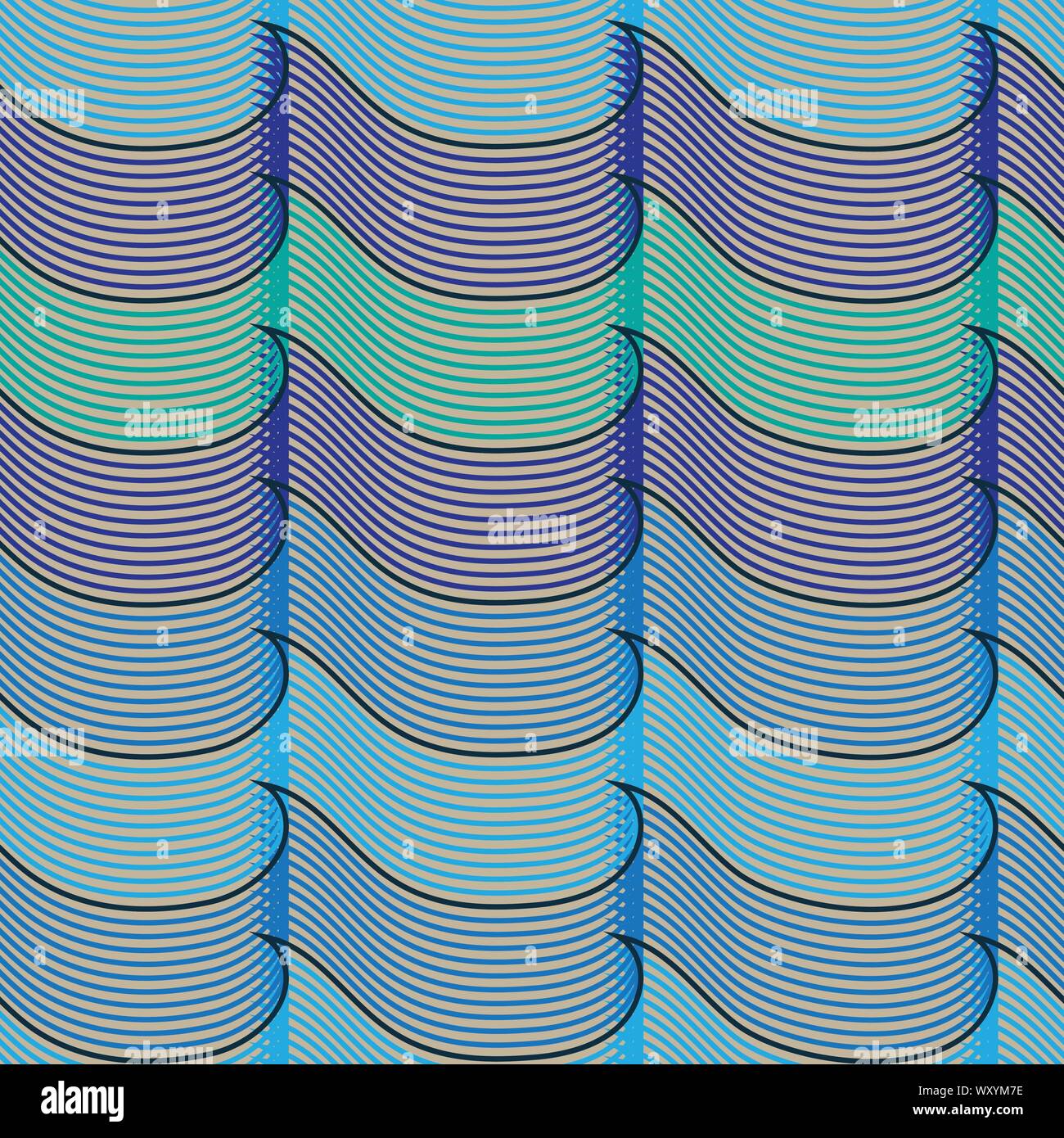 Lines ocean storm waves Stock Vector Images - Alamy