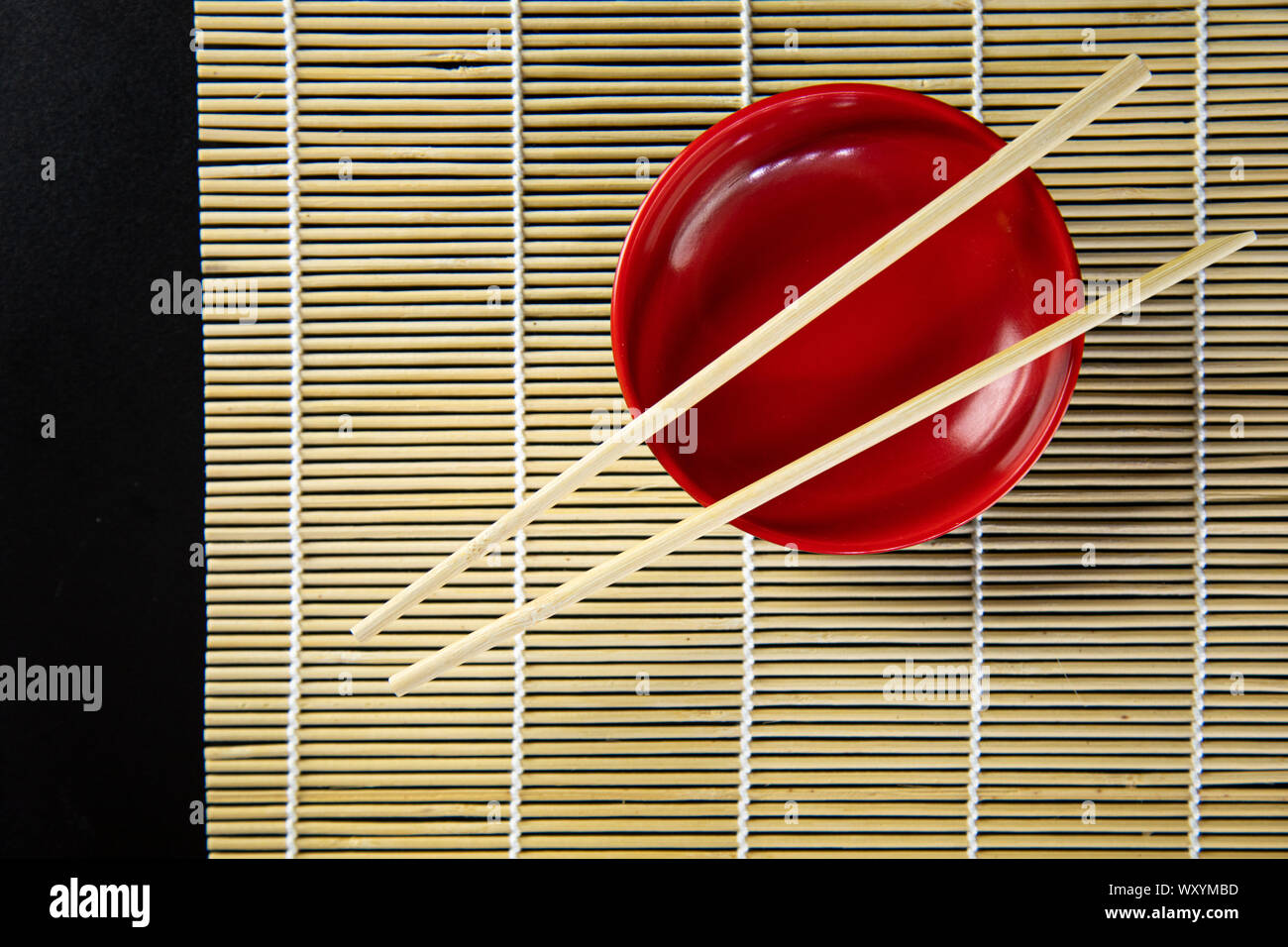 Japanese chopsticks on soy dish. Hashi with white background Stock ...