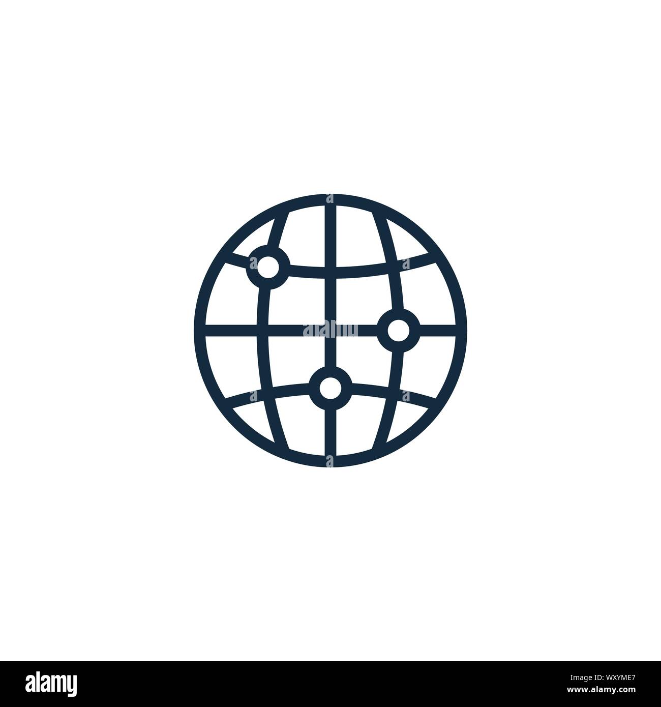 Globe icon. Simple element illustration. Globe symbol design template ...