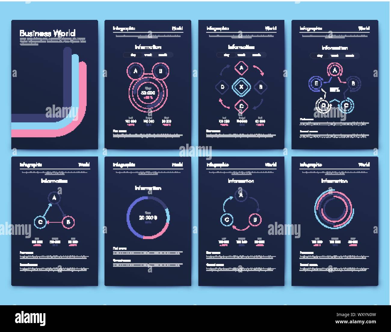 Modern infographic vector concept. Business graphics brochures. Used for workflow layout ...