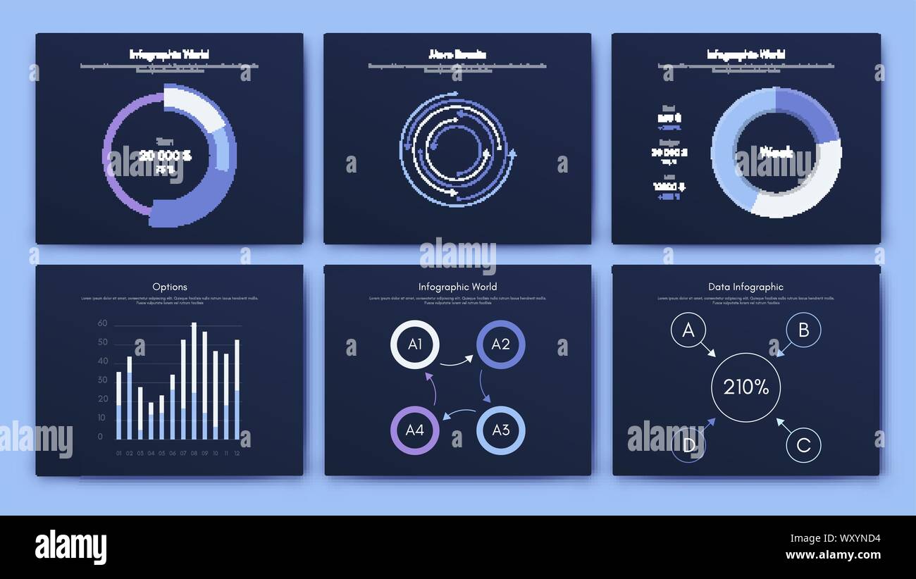 Infographic vector brochure elements for business illustration in ...