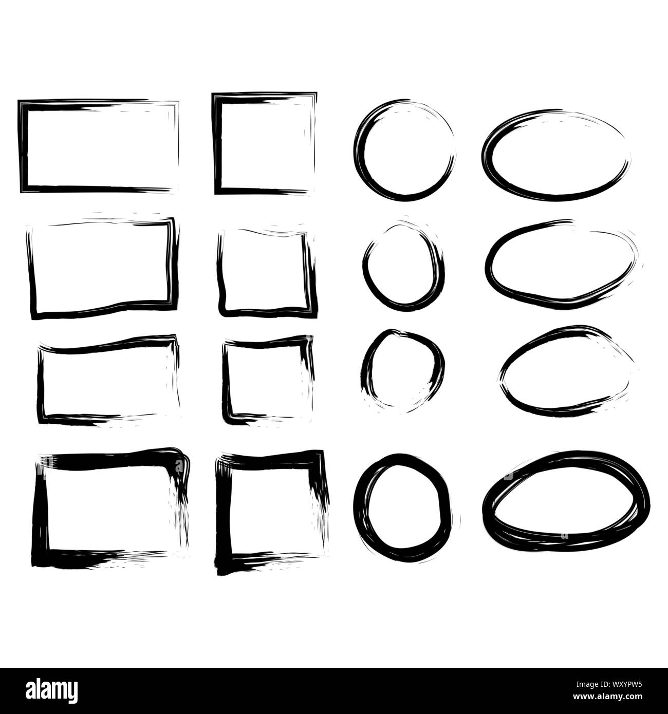 Hand drawn frames. Vintage doodle sketch picture frame doodle labels ...