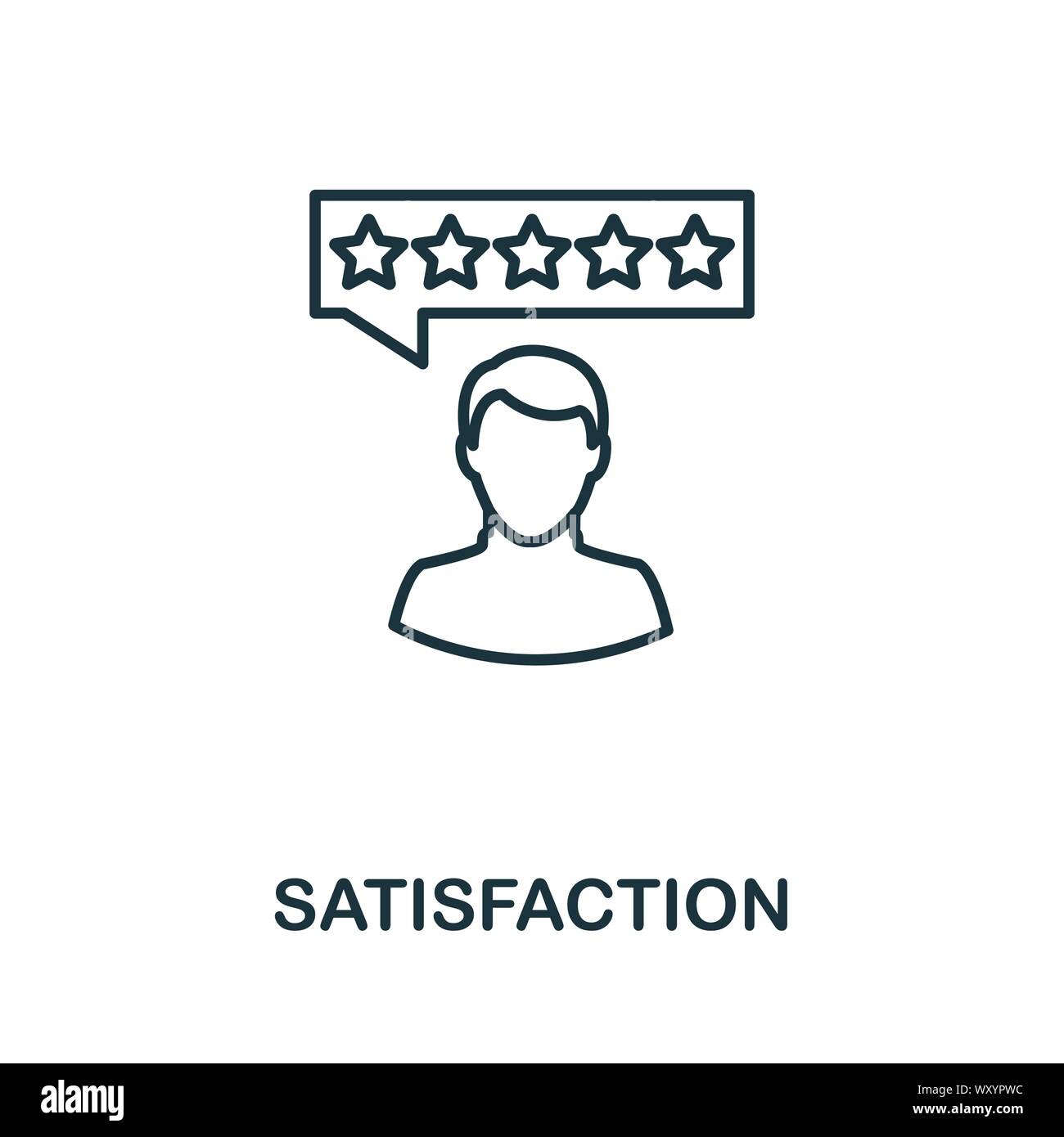Satisfaction Outline Icon Thin Line Concept Element From Customer