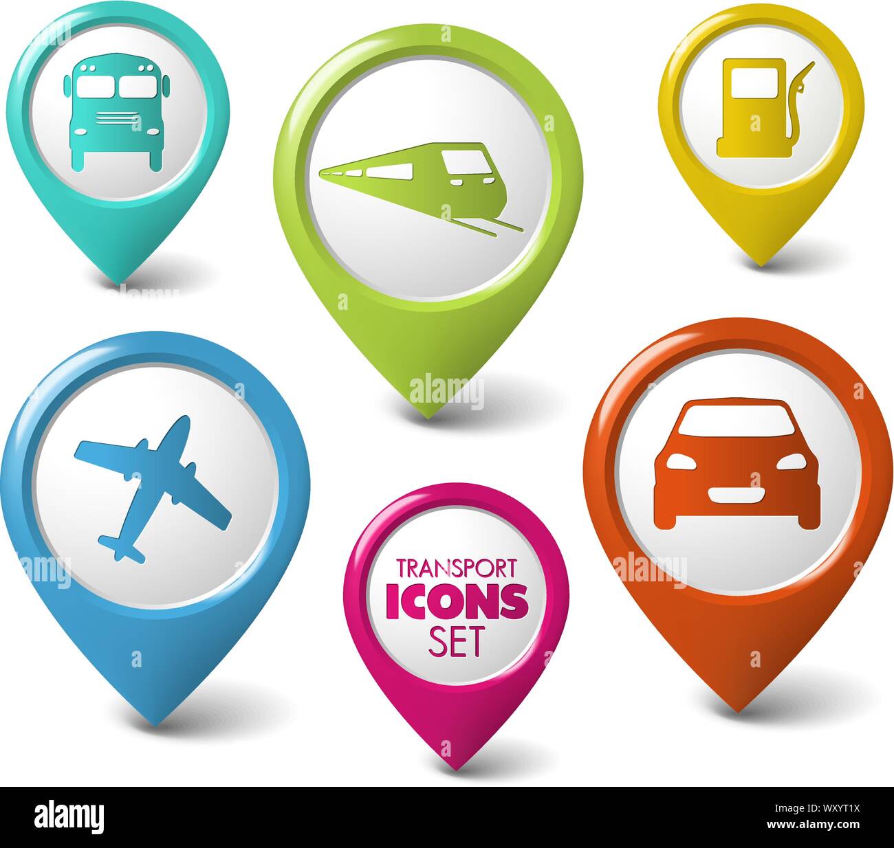 Map marker icon train hi-res stock photography and images - Alamy