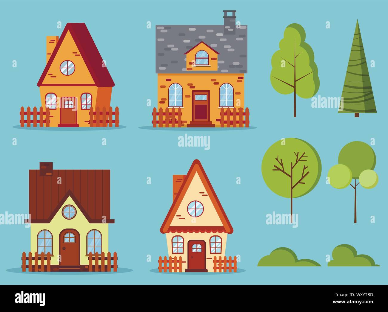 Traditional rural brick farm Stock Vector Images - Alamy