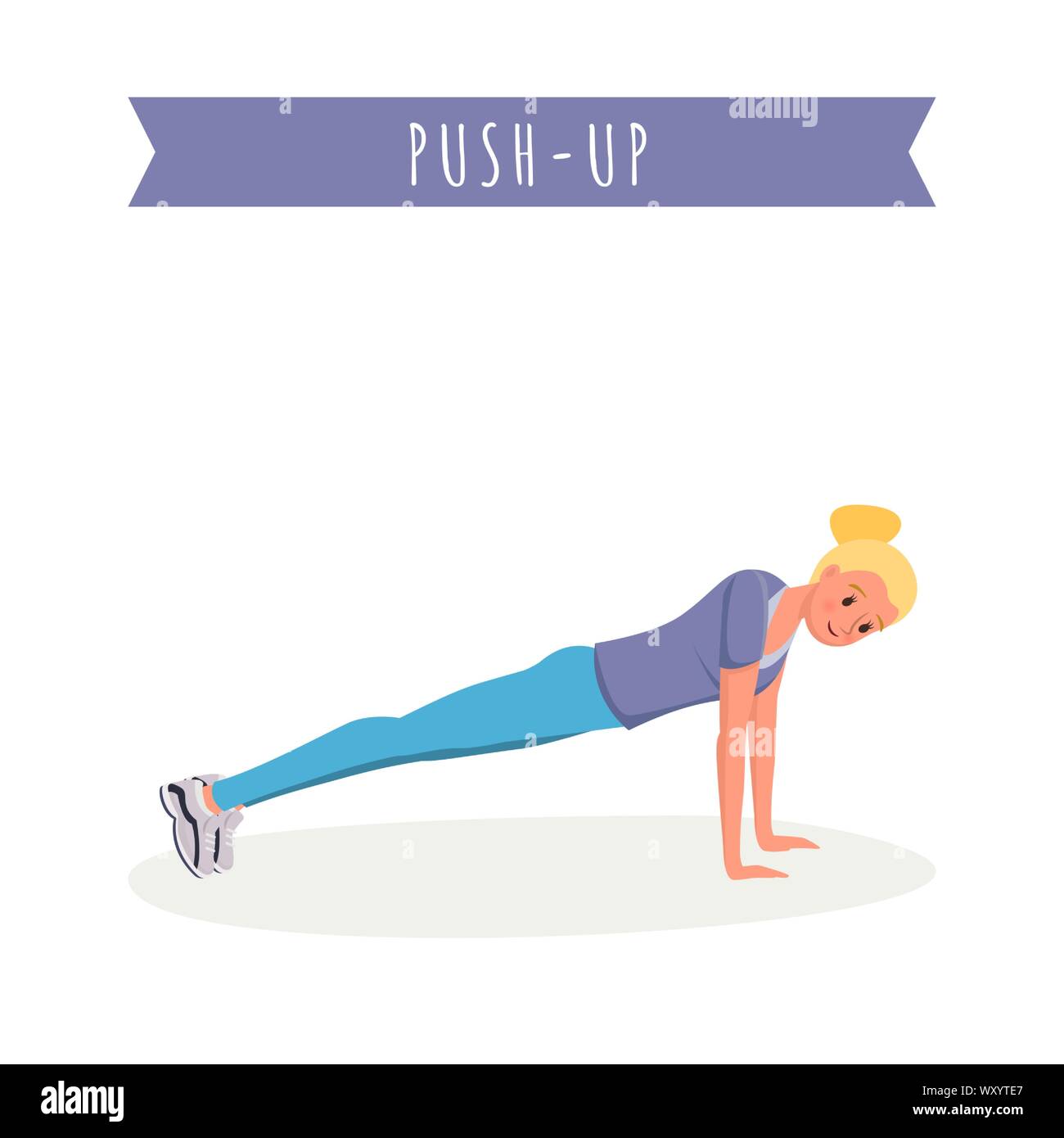 Lady working out at home Stock Vector Images - Alamy