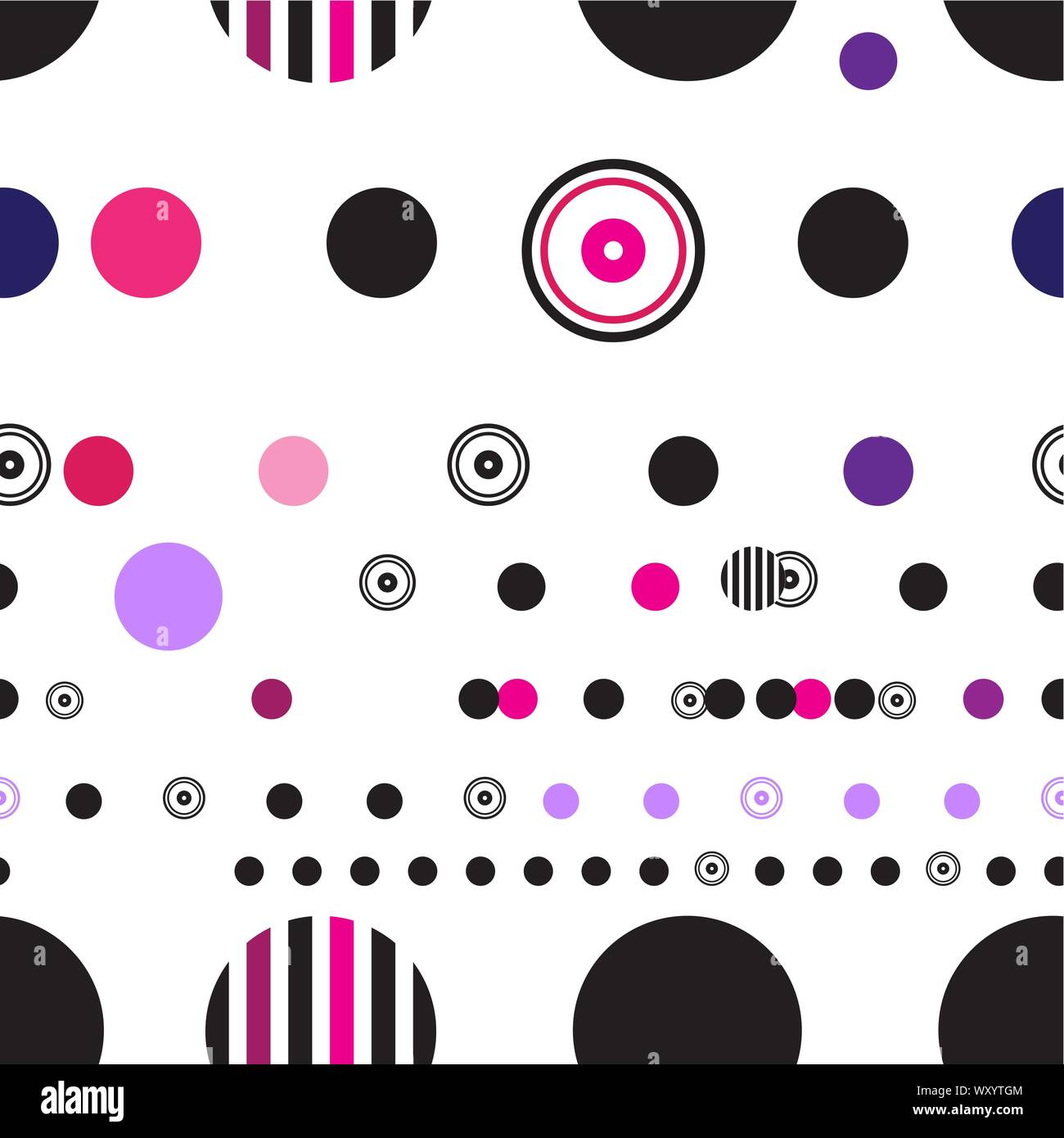 Seamless abstract unusual geometry circles pattern on white background ...