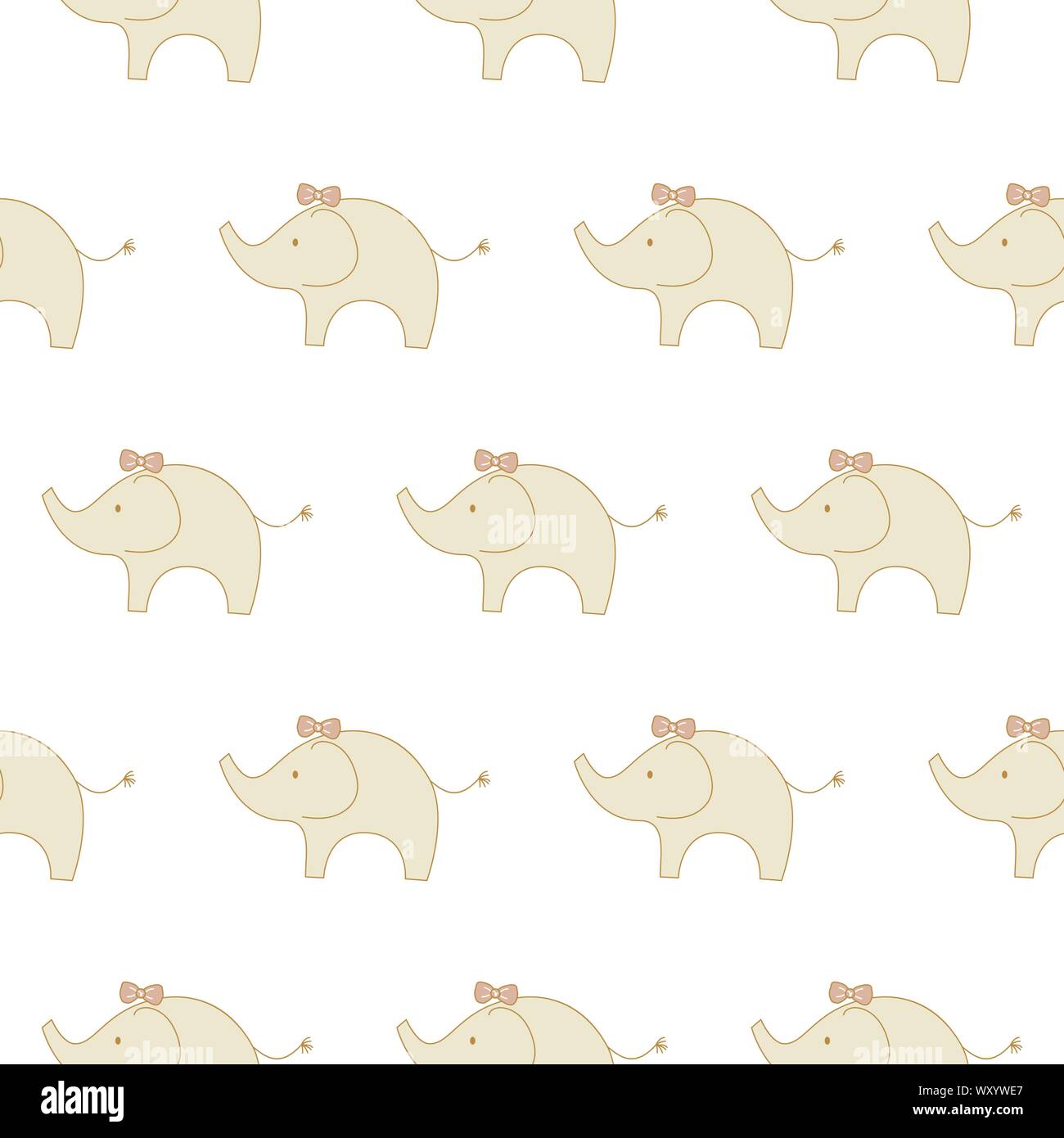 Cute animal elephants kids seamless pattern. Child zoo background Stock ...