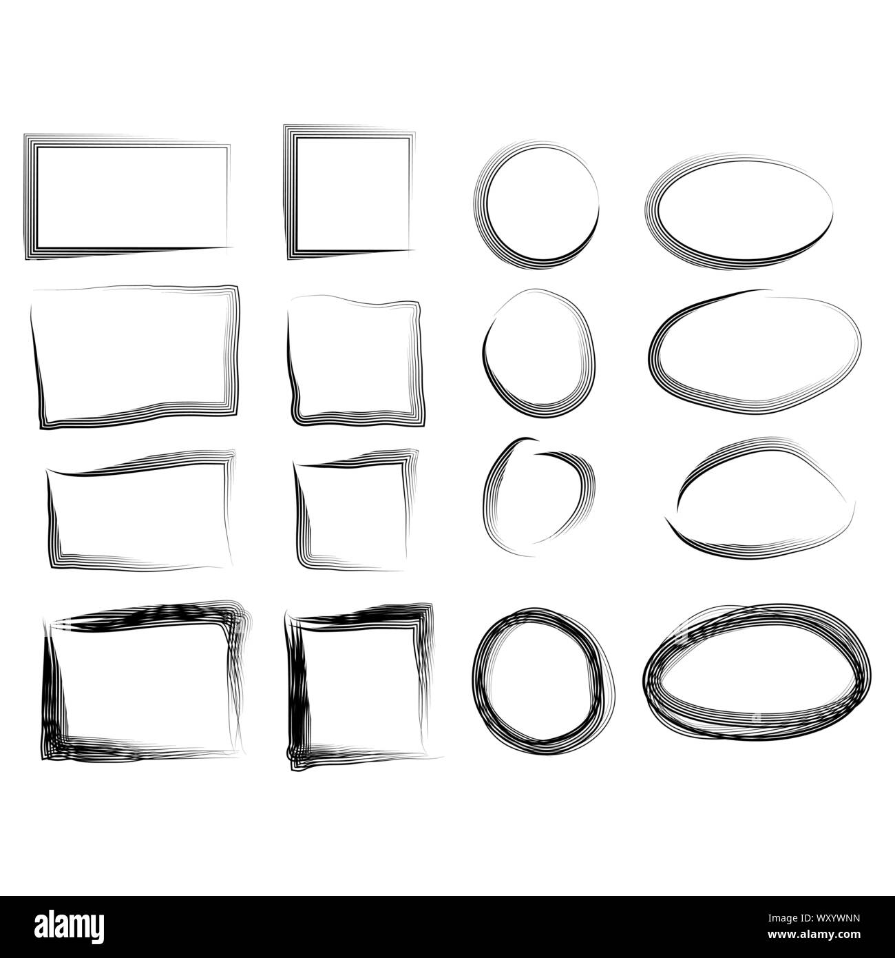 Abstract border frame cartoon picture Black and White Stock Photos ...
