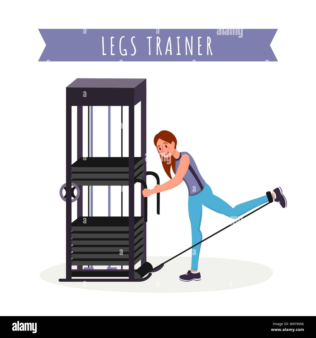 Female athlete workout Stock Vector Images - Alamy