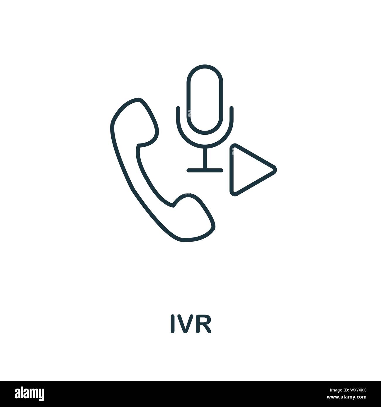 Ivr outline icon. Thin line concept element from customer service icons ... Ivr outline icon. Thin line concept element from customer service icons ...