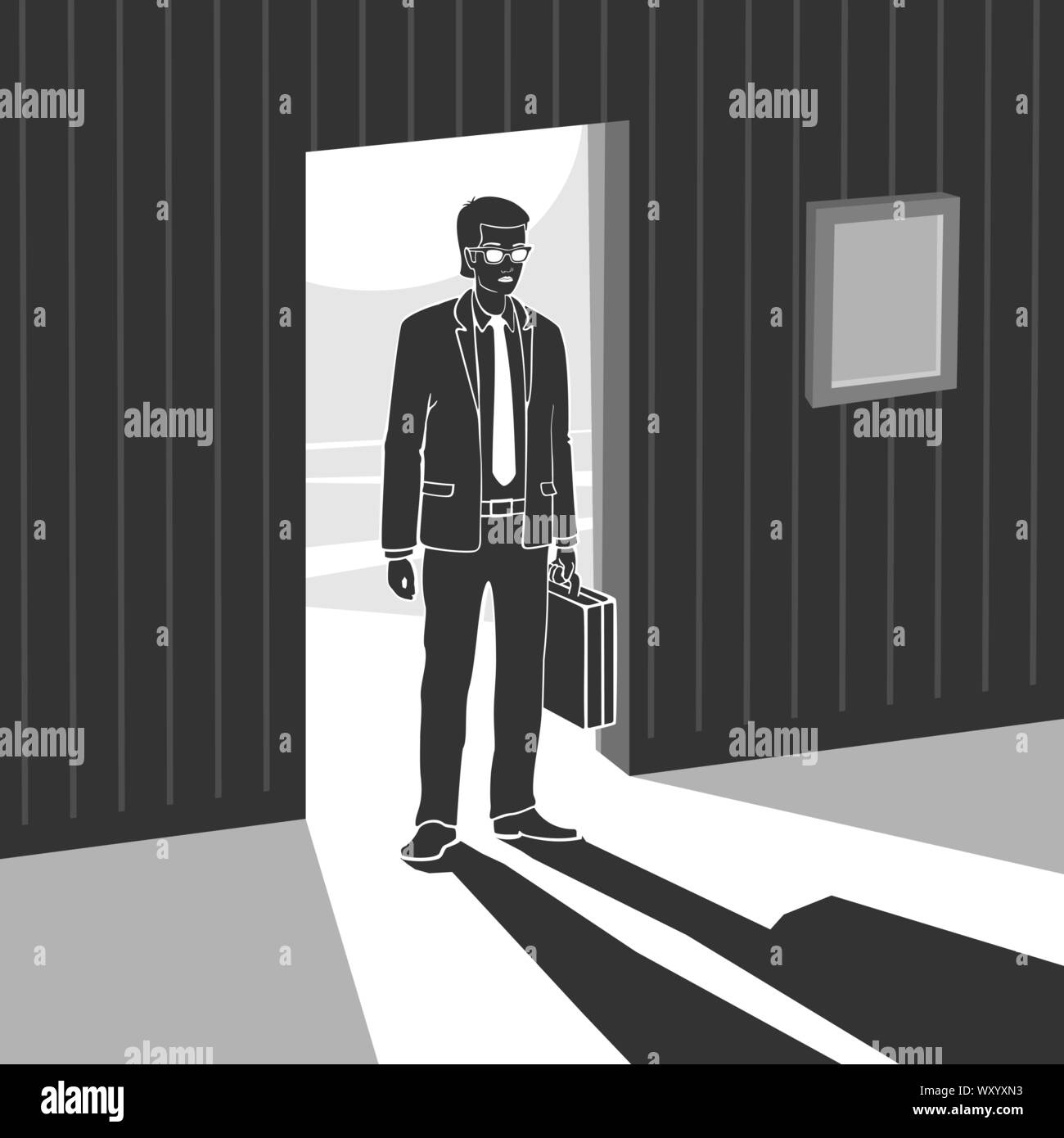 Enters her Stock Vector Images - Alamy