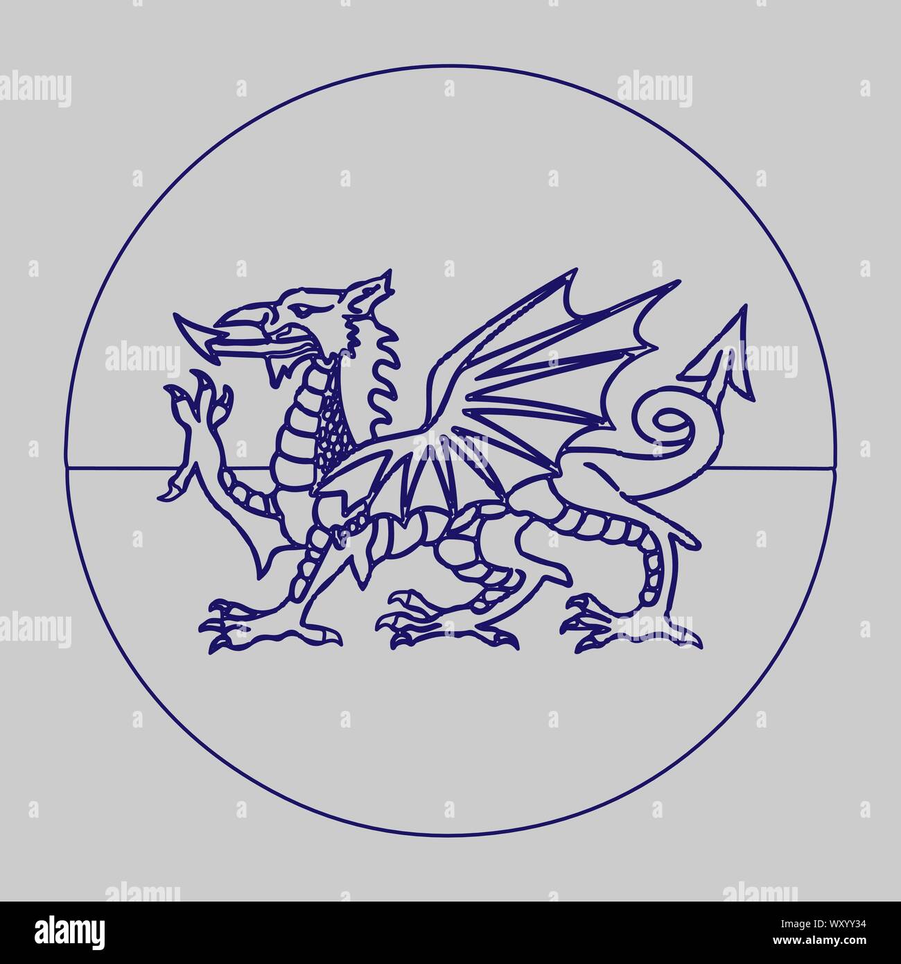 Welsh dragon cartoon hi-res stock photography and images - Alamy