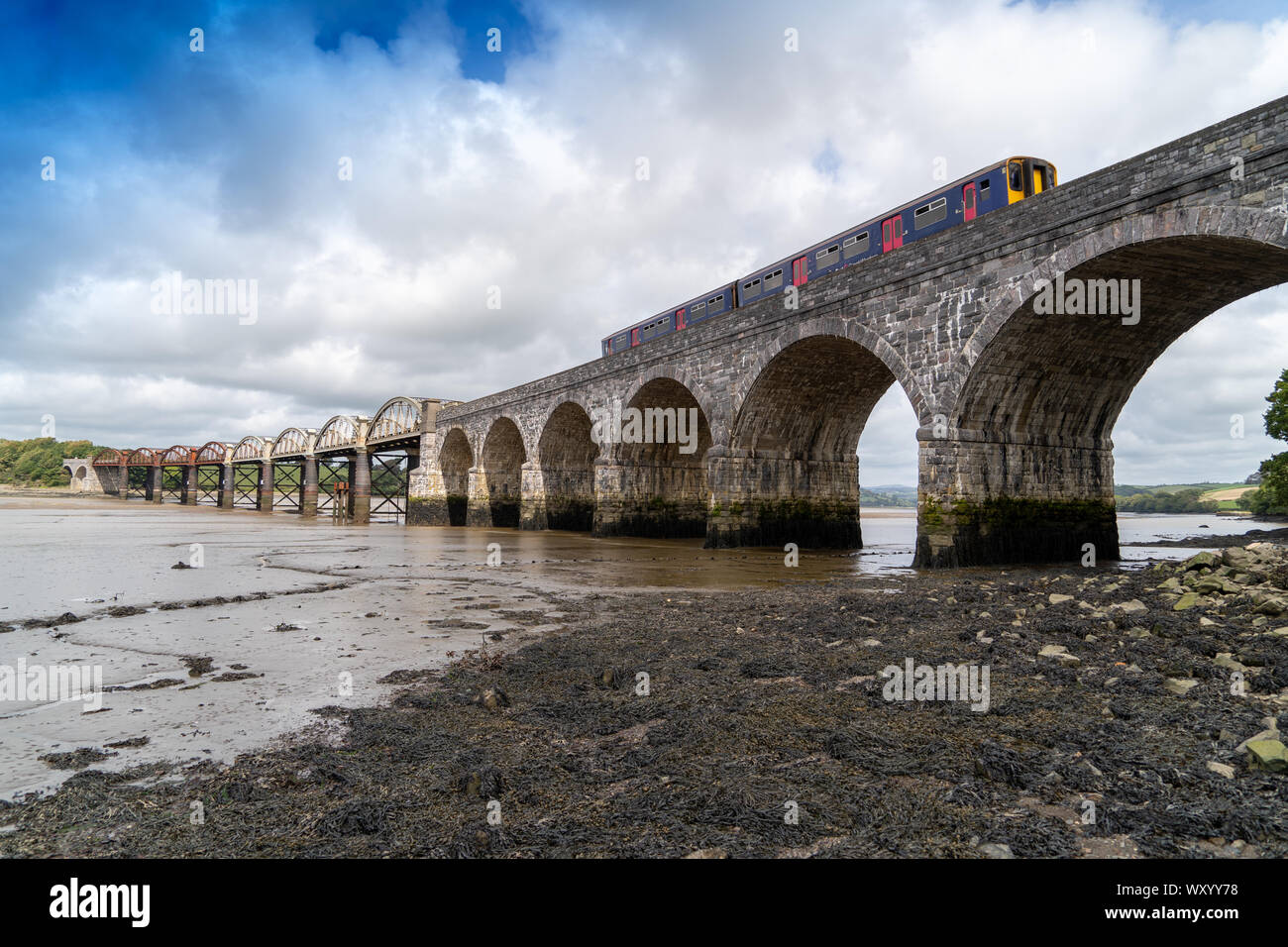 Rail Bridge over the River Tavy Devon Dartmoor Plymouth for the Tamar ...