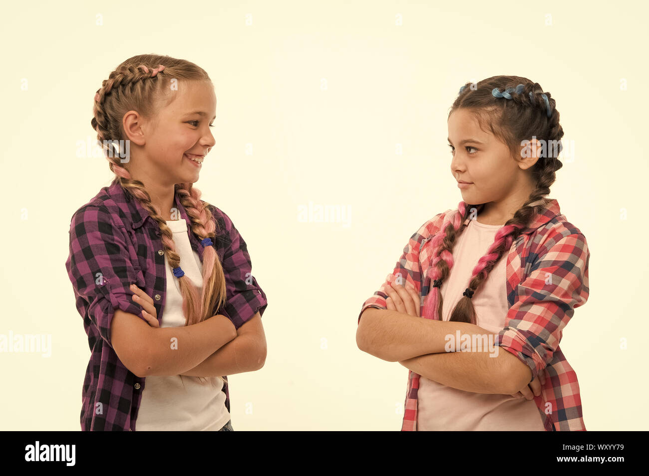 Sisterhood goals. Sisters together isolated white background. Sisterly ...