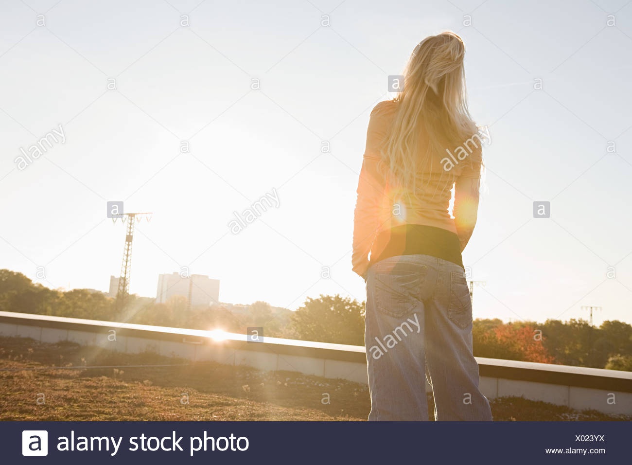 Rear View Of Single White Woman High Resolution Stock Photography and ...
