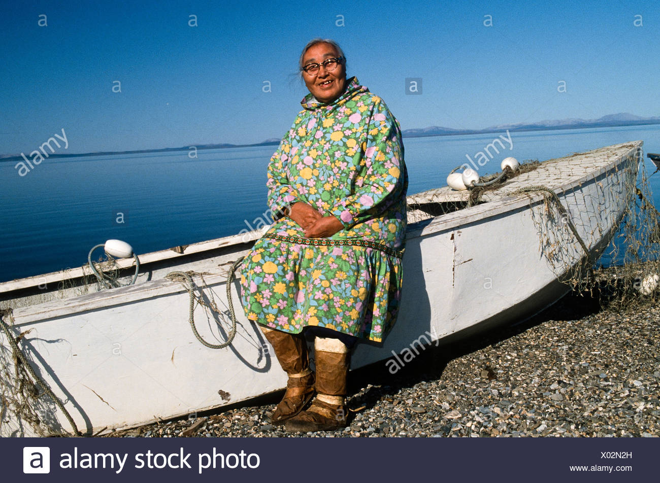 Alaska Native Eskimo Woman In Stock Photos & Alaska Native Eskimo Woman ...
