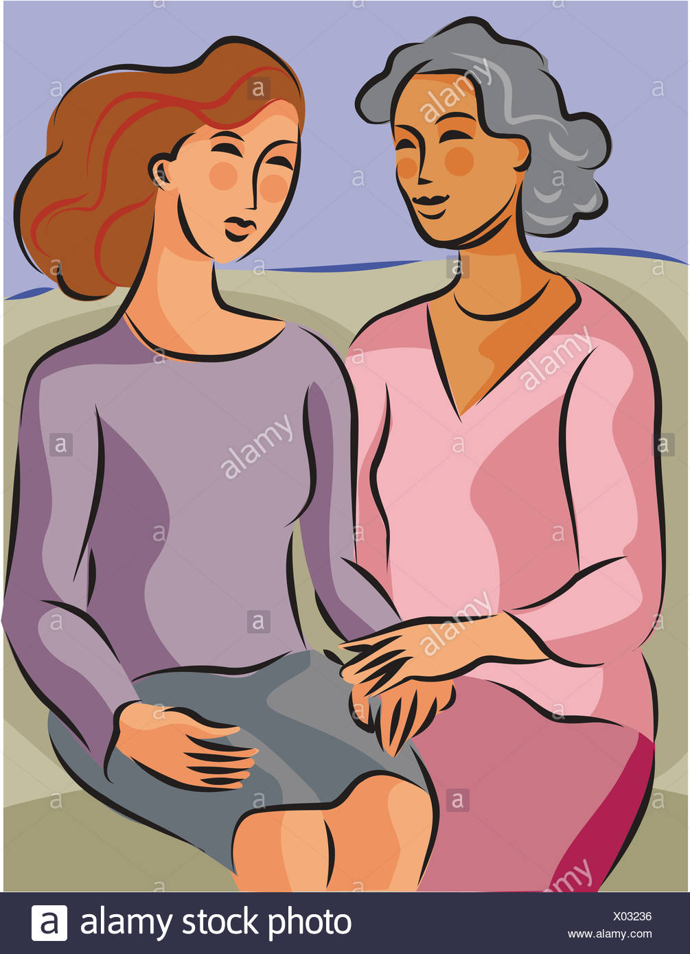 Vector Illustration Three Cartoon Women Stock Photos & Vector ...