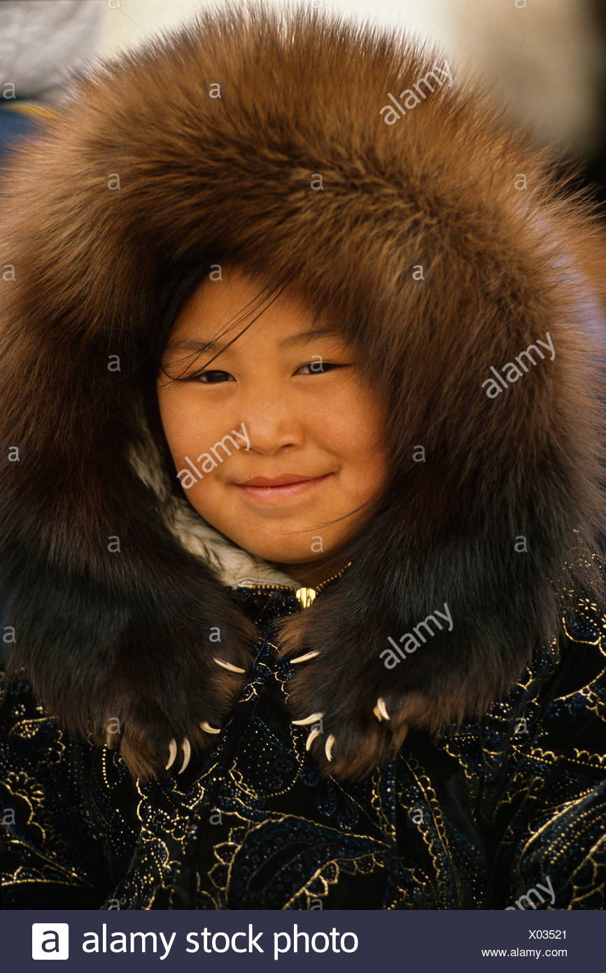 Inupiat Eskimo Girl In Parka High Resolution Stock Photography and ...