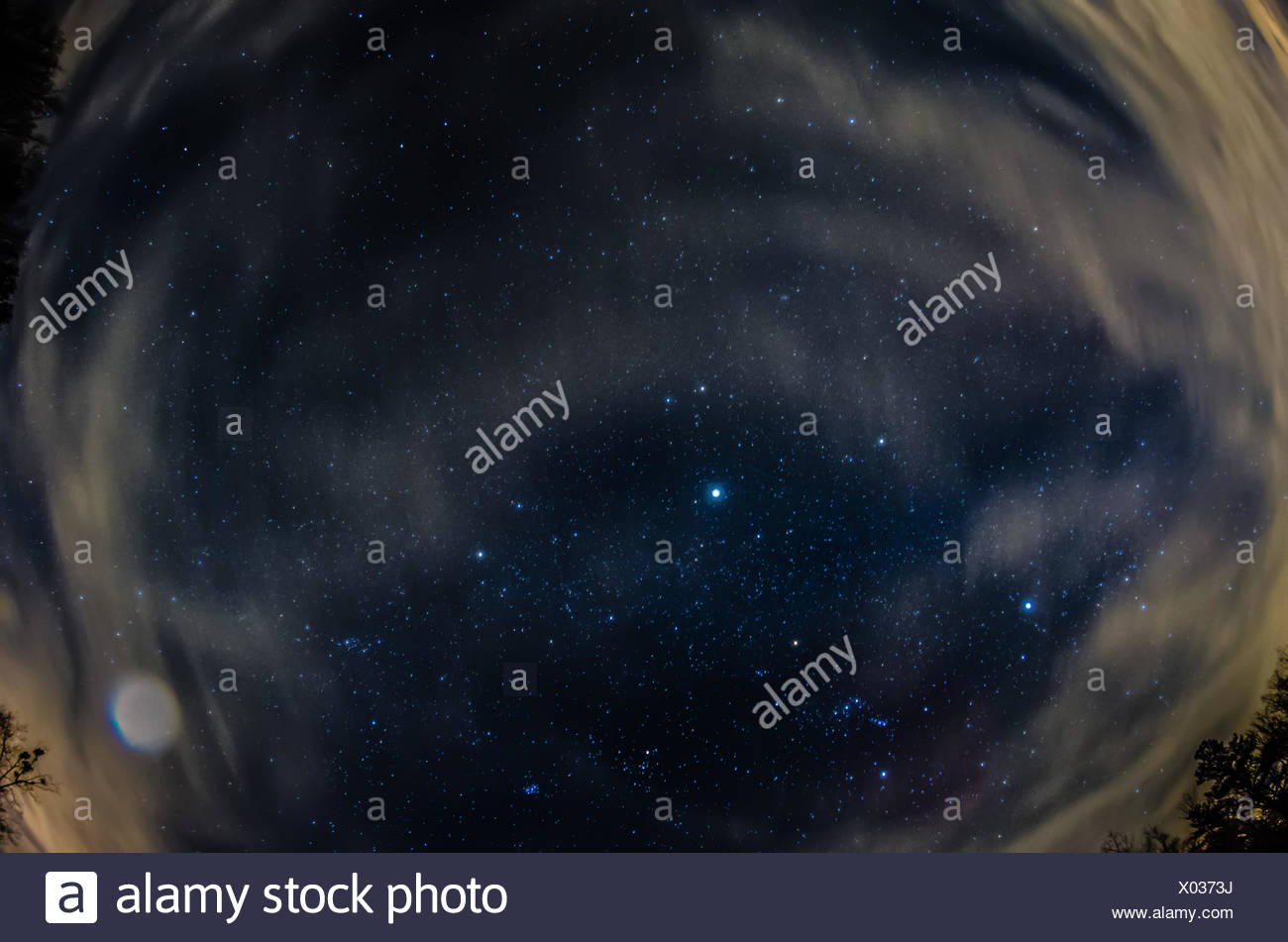 Looking Up Into The Night Sky Stock Photos & Looking Up Into The Night ...