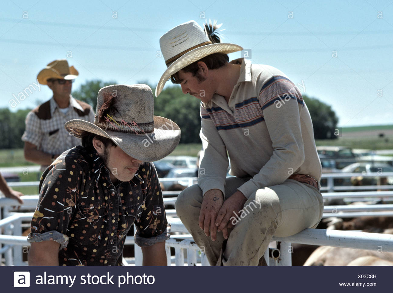 Cowboys Sitting On Fence High Resolution Stock Photography and Images ...
