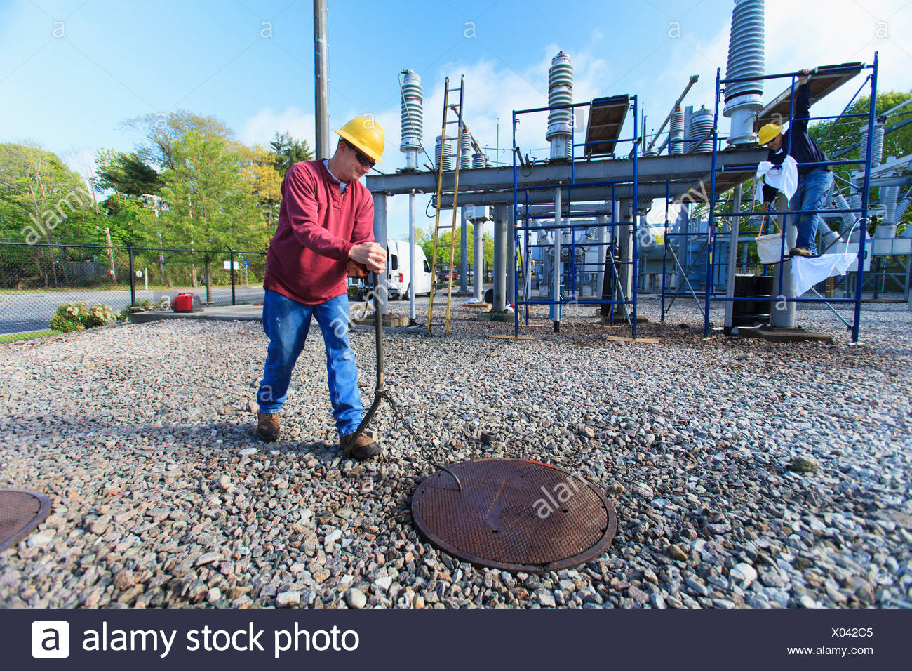Manhole Cover Danger High Resolution Stock Photography and Images - Alamy
