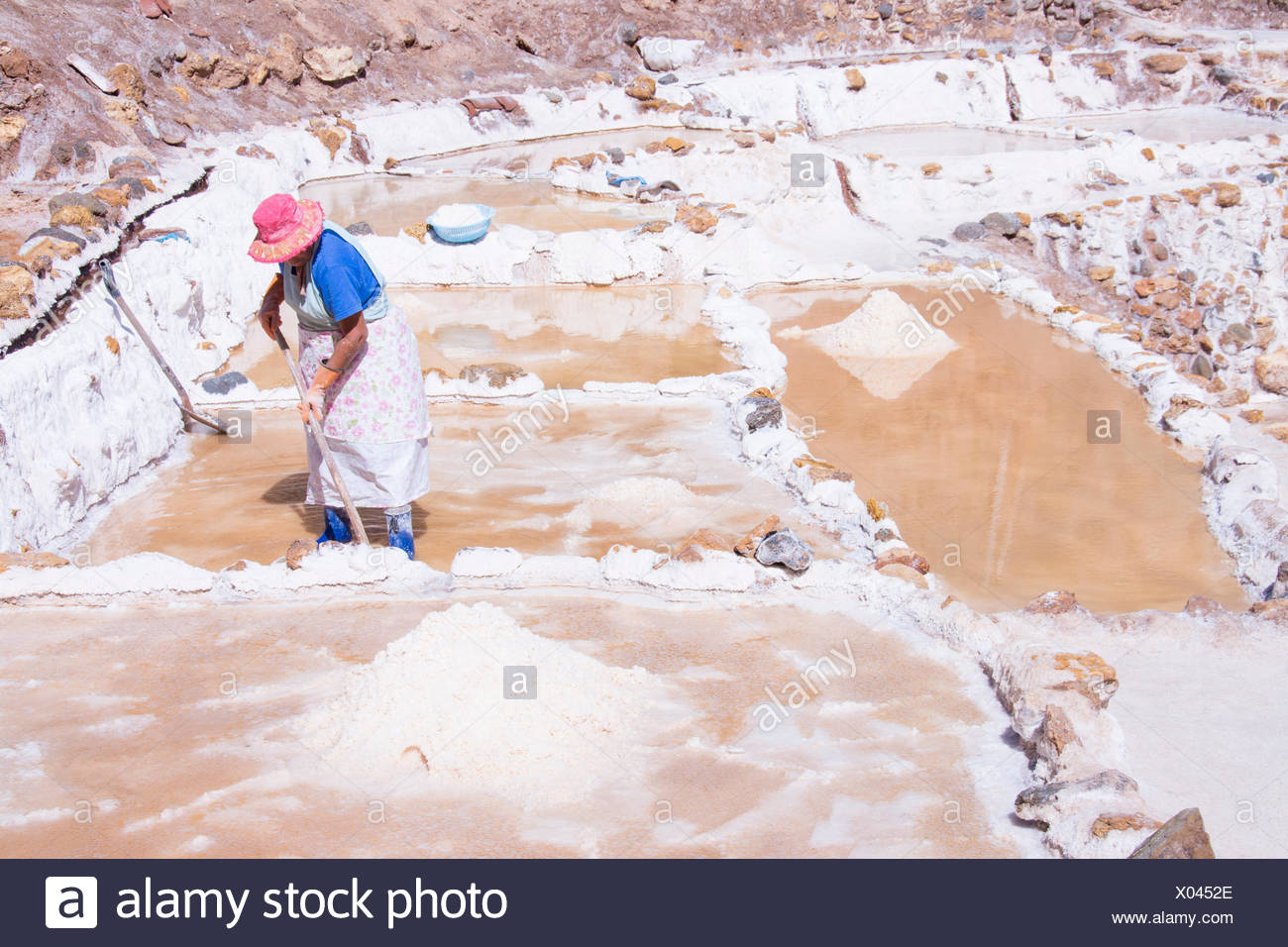 Traditional Salt Harvesting In Salt High Resolution Stock Photography ...