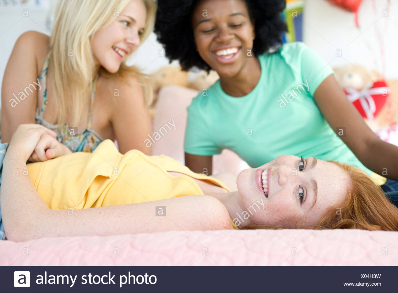 Girls Chatting Bed High Resolution Stock Photography and Images - Alamy